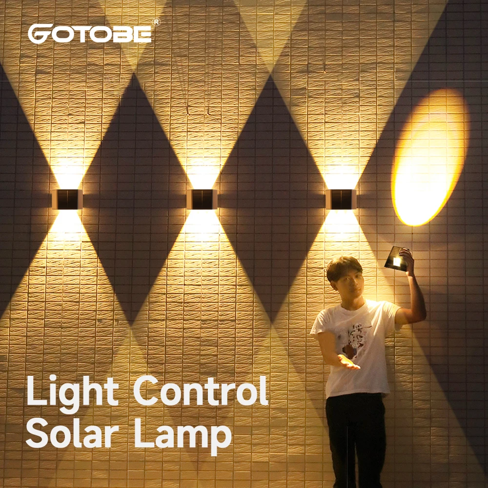 Solar-LED-Light-Outdoor-Wall-Lamp-3-Solar-Panels-Up-Down-Lights-Garden ...