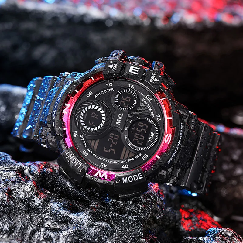 Military Digital Watch for Men Outdoor Men's Sports Watches Clock ...