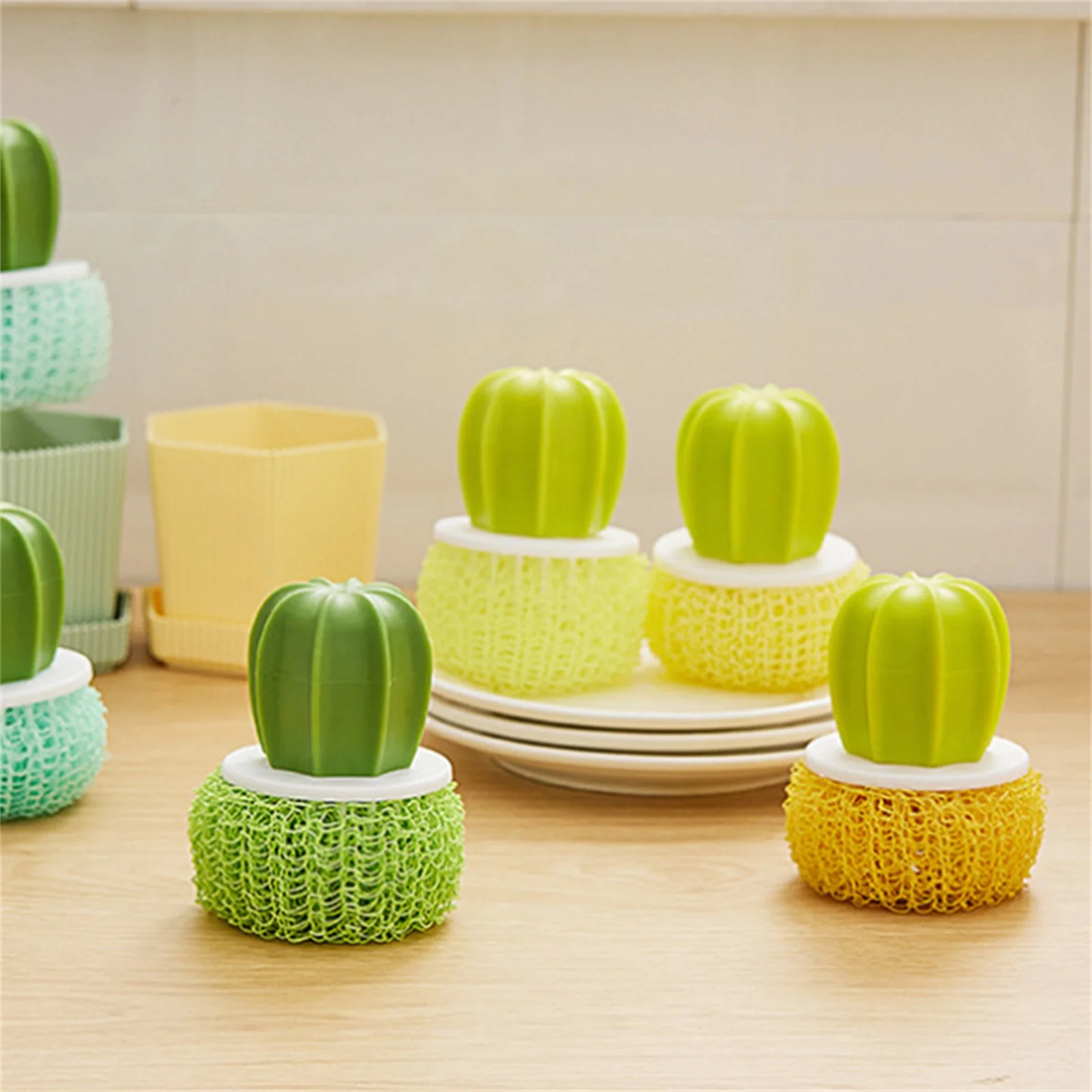 Cactus-Shaped-Kitchen-Brushes-for-Cleaning-Pots-Pans-and-Washing-Dishes ...