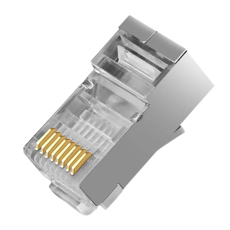 Conector rj45 de tipo metálico, conectores de red blindados cat6 ...