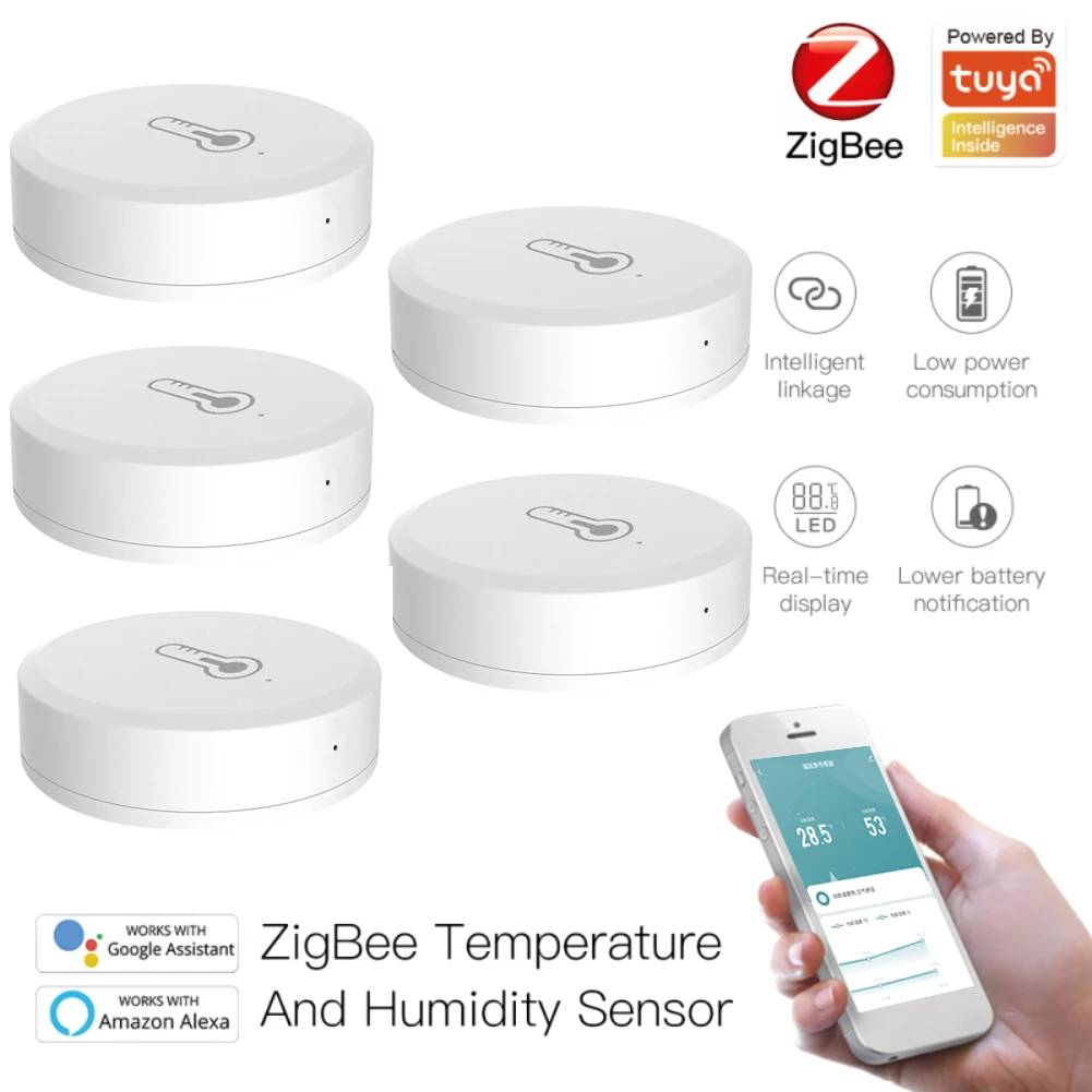 ZigBee Sensor inteligente de temperatura y humedad 3,0, dispositivo de ...