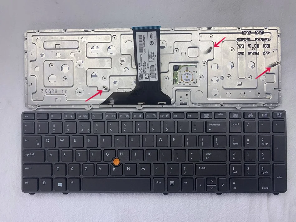 Us Laptop Keyboard For Hp Elitebook 8760w 8770w With Point Us Layout ...
