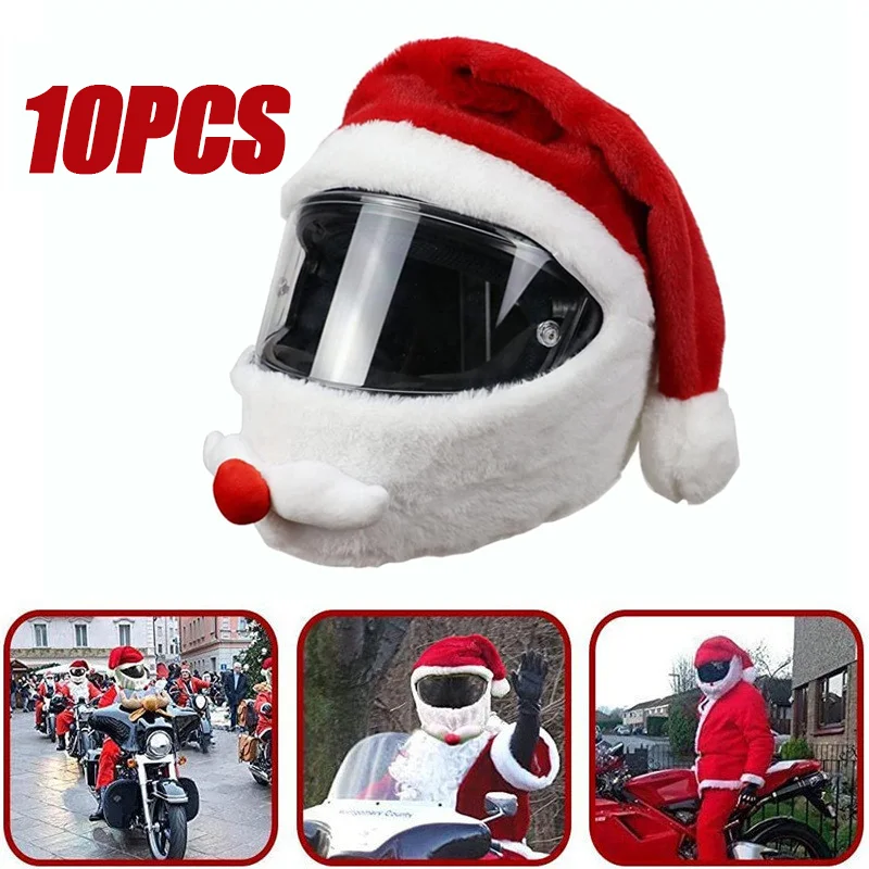 Motorcycle Helmet Outdoor Christmas Hat Crazy Funny Santa Claus ...