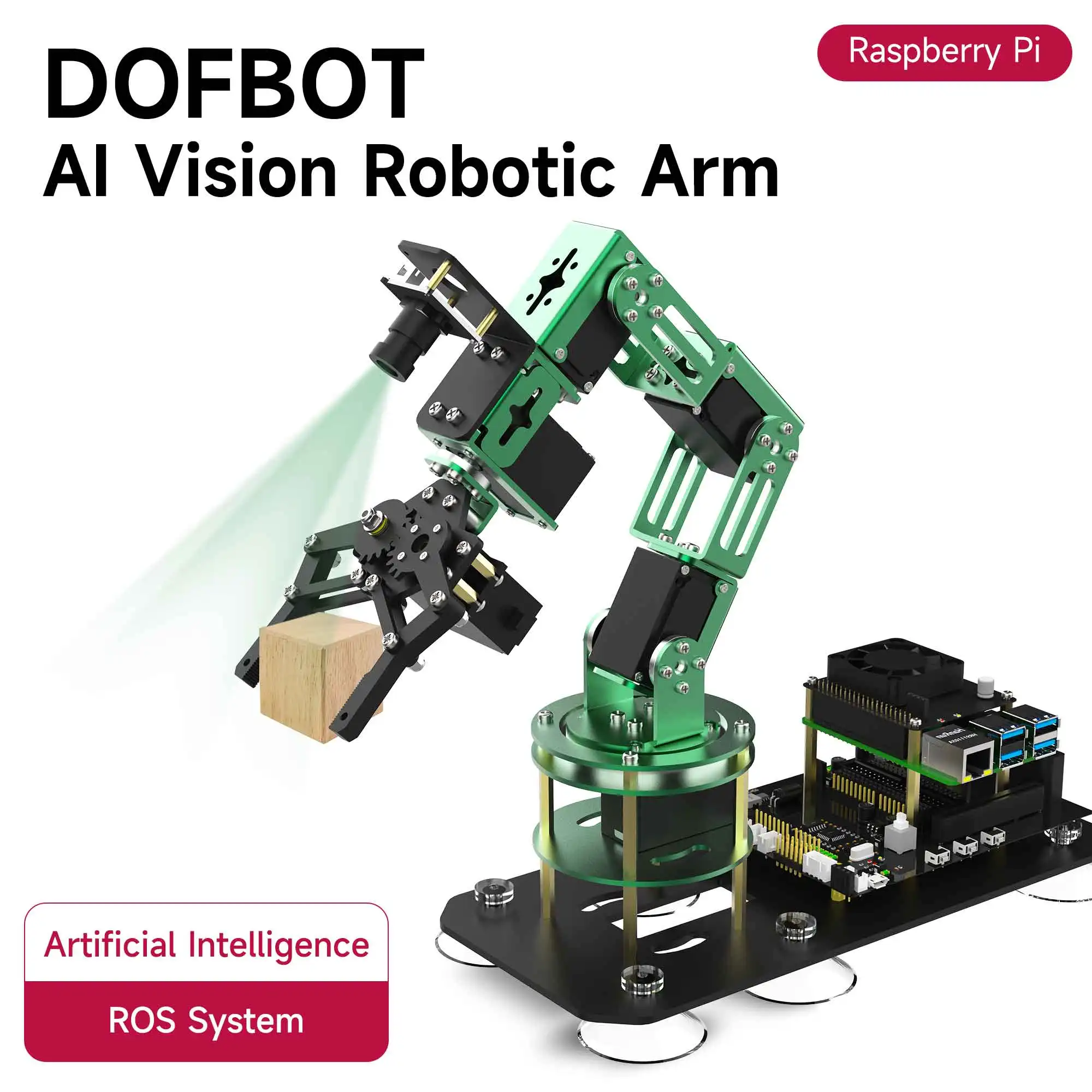Raspberry-Pi-Robot-Kit-Bra-o-Rob-tico-com-C-mera-HD-Metal-Servo-Open ...