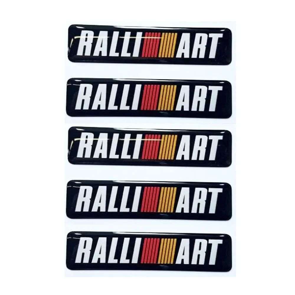 5pcs-for-mitsubishi-ralliart-3D-domed-badge-logo-emblem-sticker-graphic ...