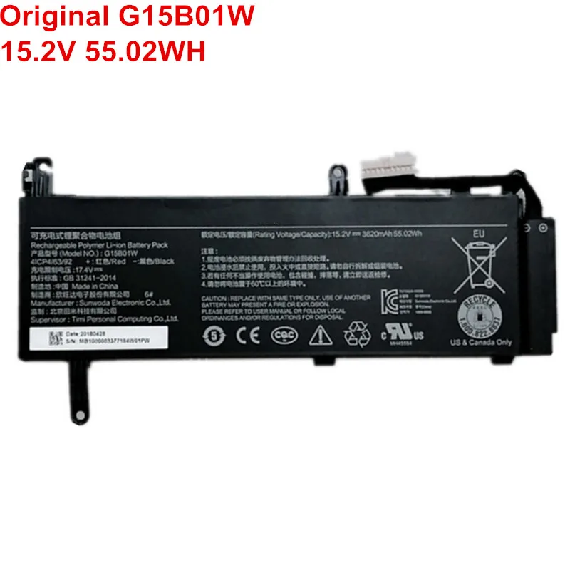 15-2V-55-02WH-Genuine-Original-G15B01W-Laptop-Battery-For-Xiaomi-Gaming ...