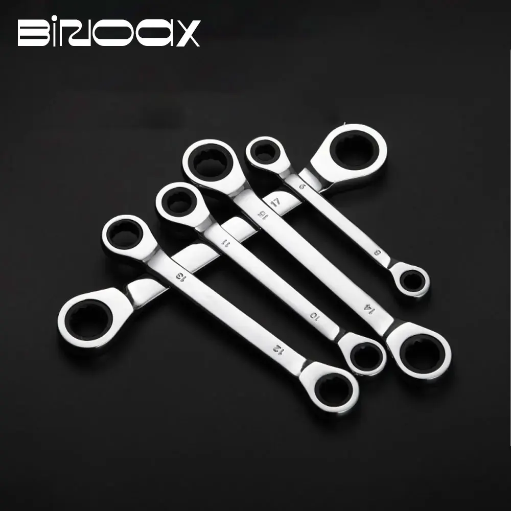 Double-Head-Ring-Ratchet-Wrench-72-Tooth-Chrome-Vanadium-Steel-Ratchet ...
