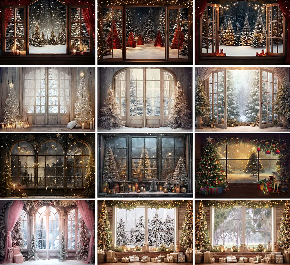Mehofond-Photography-Background-Winter-Christmas-Window-Snowy-Forest ...