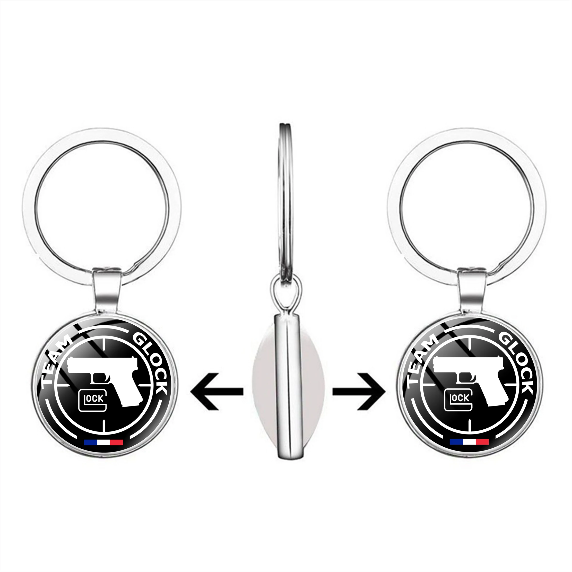 Team-Glock-Perfection-Key-chain-double-sided-glass-key-chain-photo ...