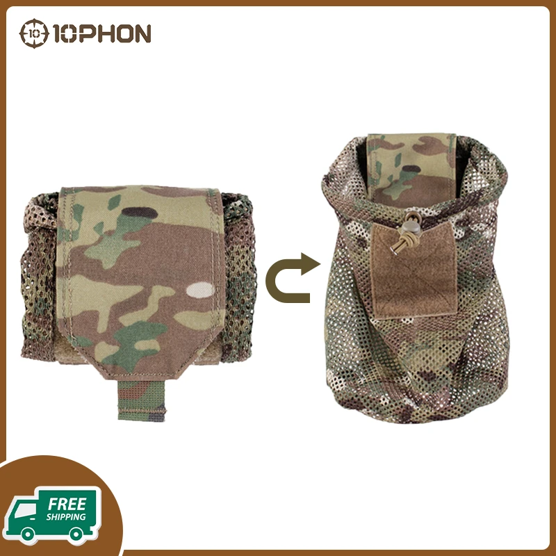Tactical Roll-up Mag Mesh Dump Pouch Magazine Mini Foldable Net Pocket ...