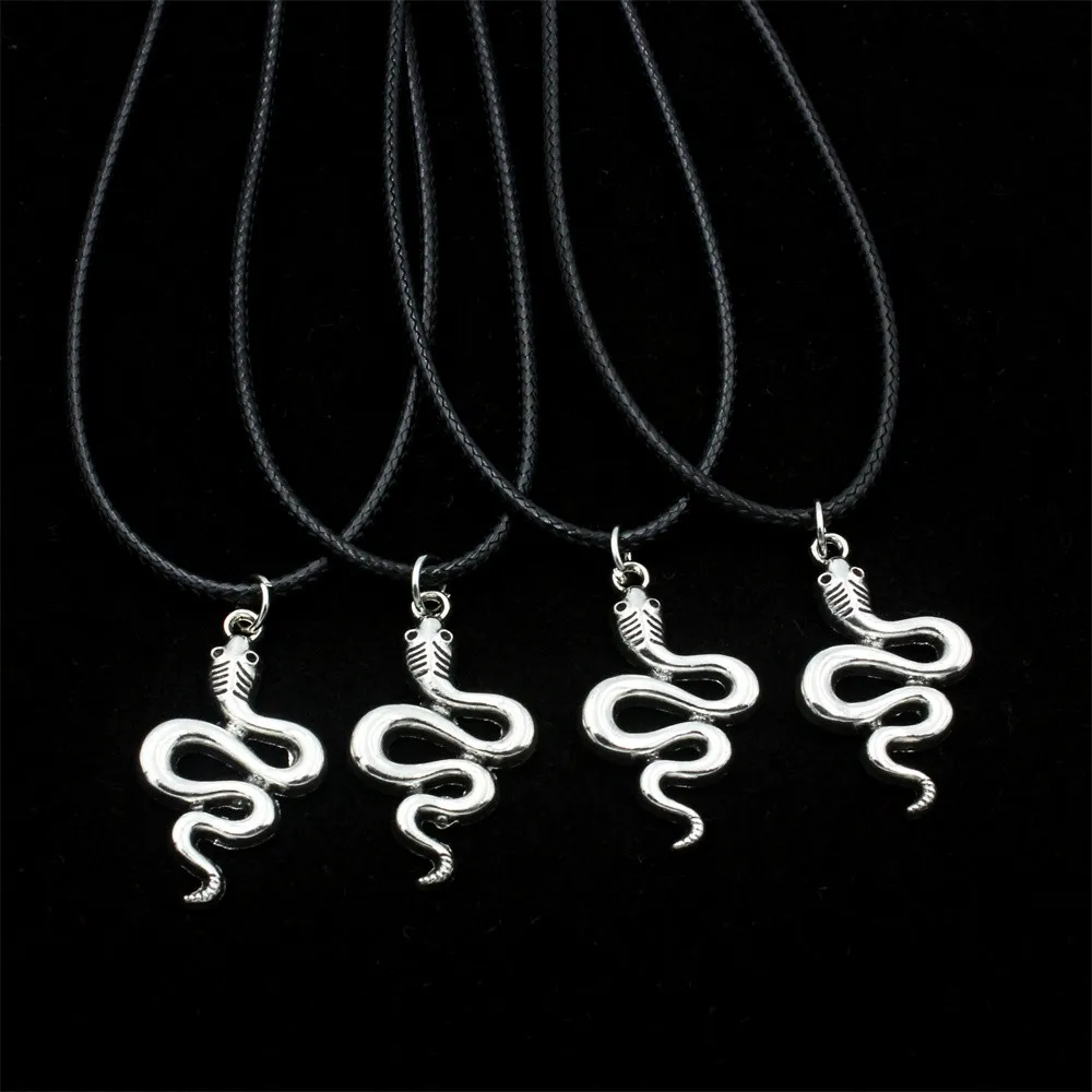 Jewelry Wholesale 10pcs Lovely Snake Charms Antique Silver Color Snake ...