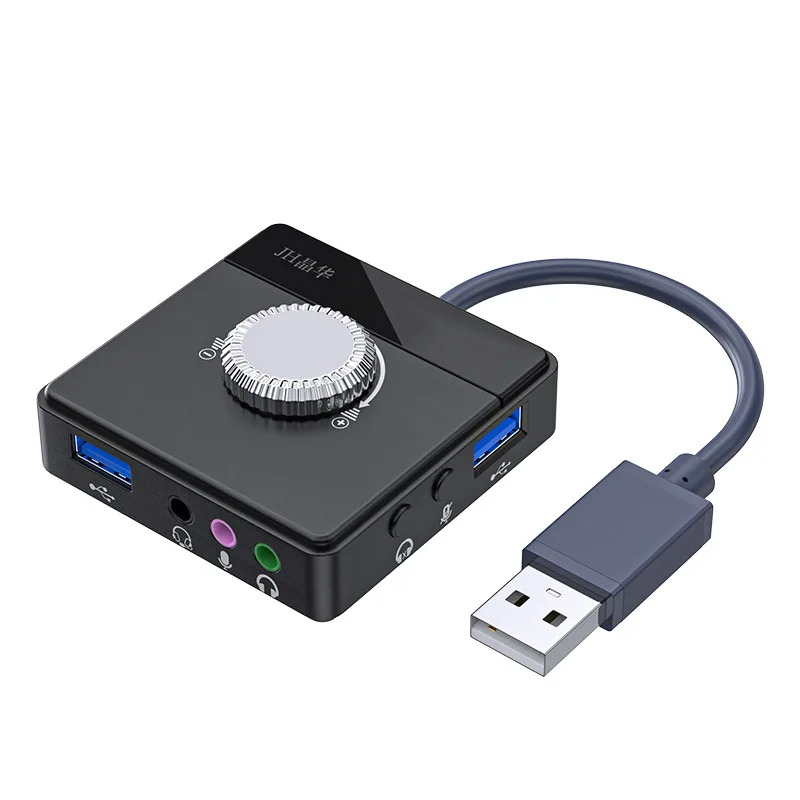 USB External Sound Card 3 Ports To 3.5mm Jack Driver-Free Volume ...