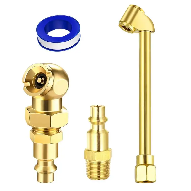 2-Way Connection Tire Air Fill Kit Heavy-Duty Tire Air Hose Connector ...