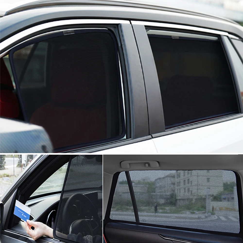 도요타 Rav4 2019 2020 2021 마그네틱 자동차 차양 앞 뒤 윈드 실드 메쉬 프레임 커튼 사이드 윈도우 일 그늘