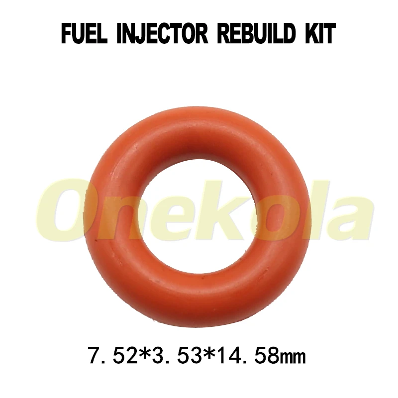 100pieces Fuel Injector Lower Orings Rubber Seal 7.52*3.53*14.58mm For ...