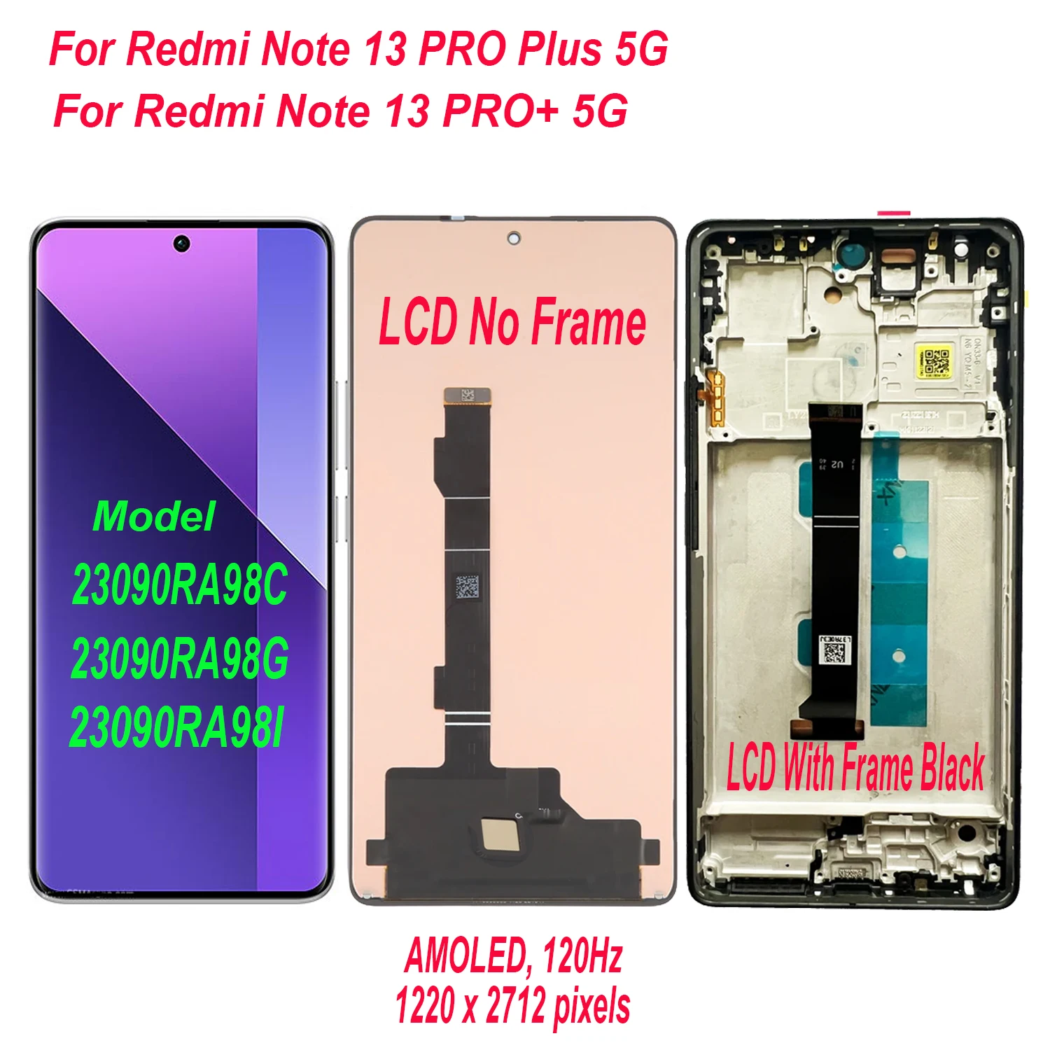 Pantalla-LCD-OLED-de-6-67-pulgadas-para-Redmi-Note-13-Pro-Plus-piezas ...