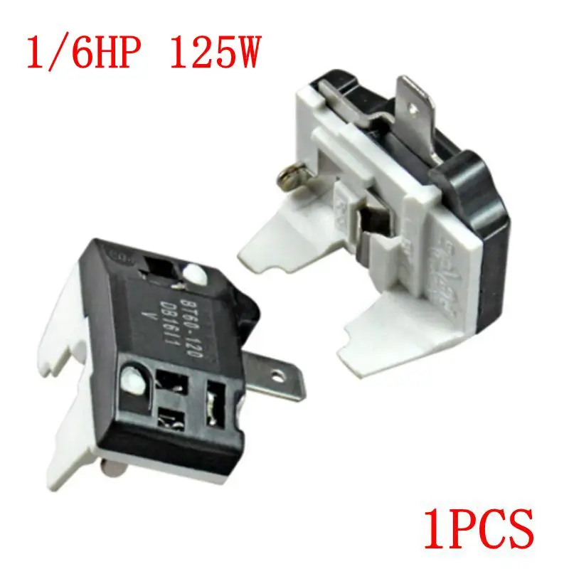 1Pcs Refrigerator Thermal Overload Protector 1/6HP 125W Compressor ...