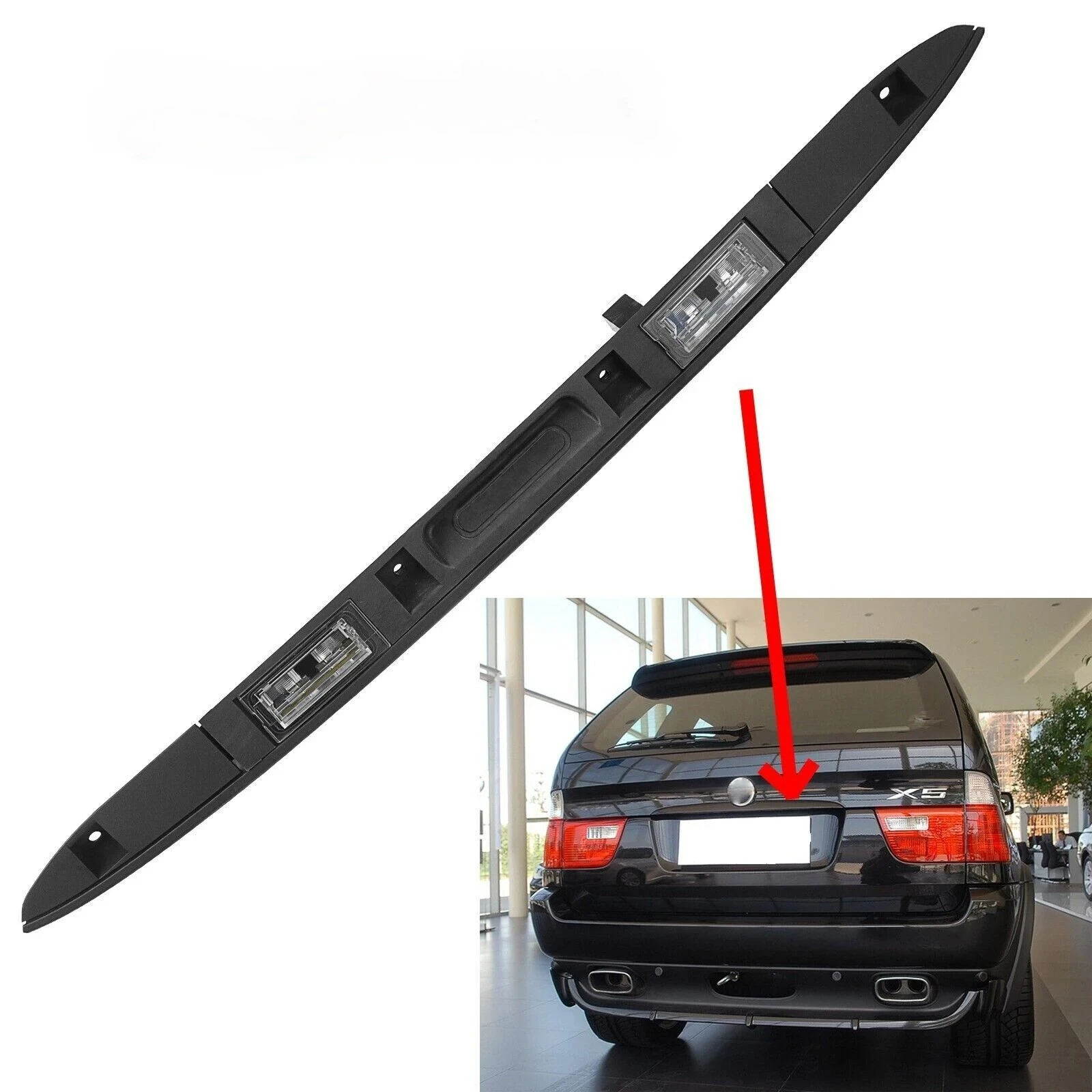 Car Rear Trunk Handle with Key Button For BMW X5 E53 2000 2001 2002 ...