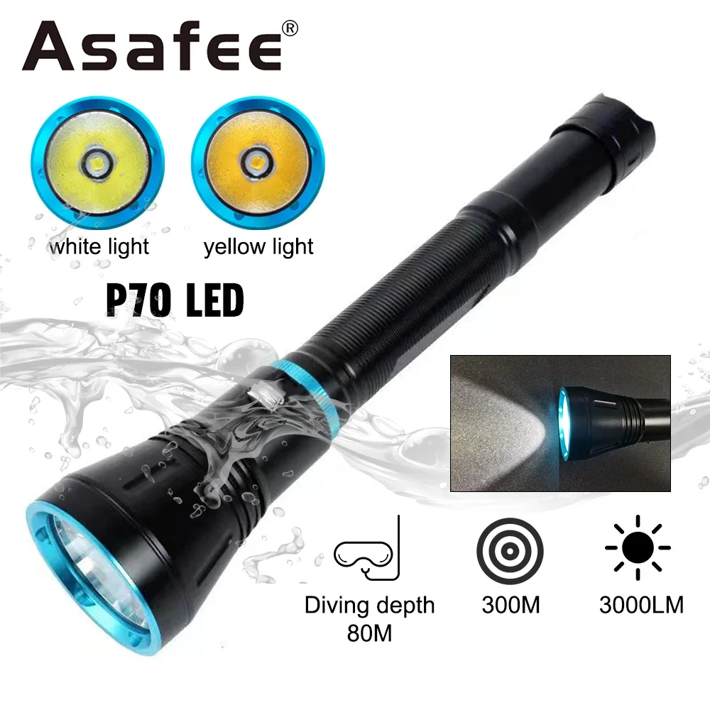 Asafee-80M-Underwater-Lamp-Canister-LED-3000LM-Orcatorch-Diving ...