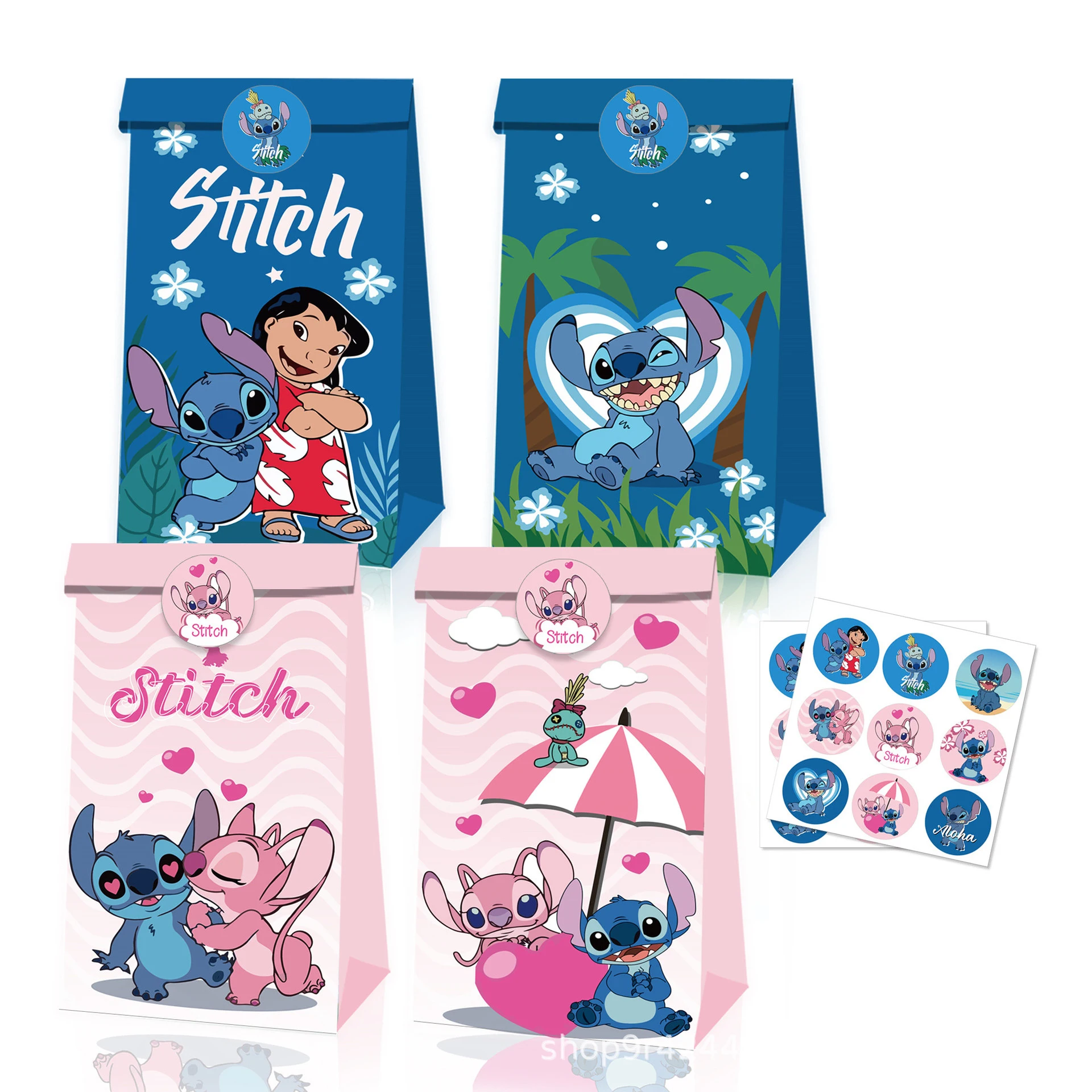 12Pcs-Disney-Lilo-Stitch-Favor-Gift-Paper-Bags-With-Stickers-Stitch ...