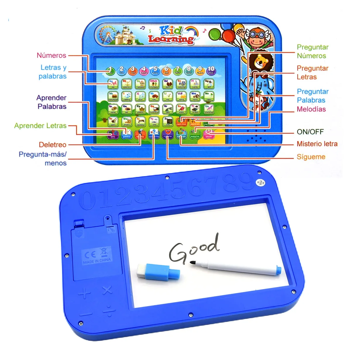 New Kids Tablet,English-Spanish Bilingual Learning Tablet for Kids ...