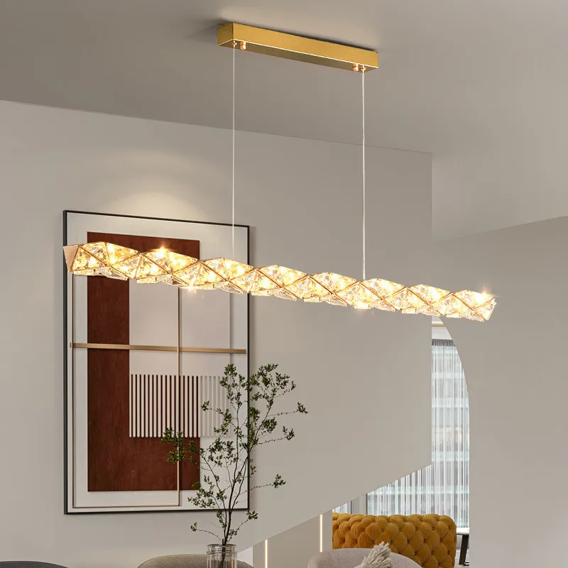 Modern-Dining-Room-Lustre-Led-Pendant-Lights-Gold-Metal-Suspend ...