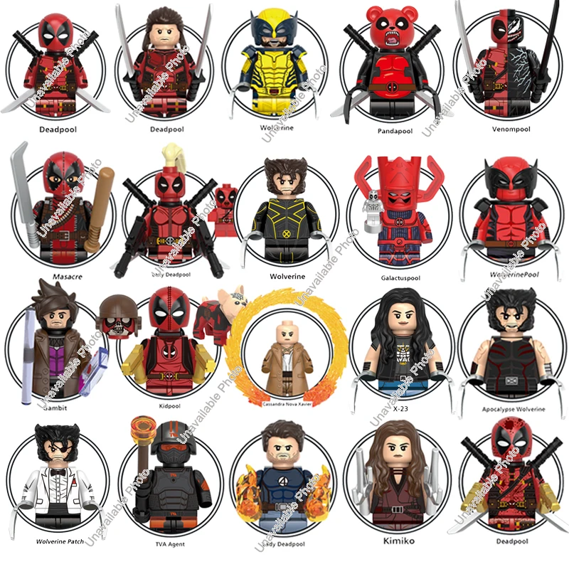 Mini-Brinquedos-Figura-de-A-o-Wolverine-Lady-Deadpool-Cowboy-Kidpool ...