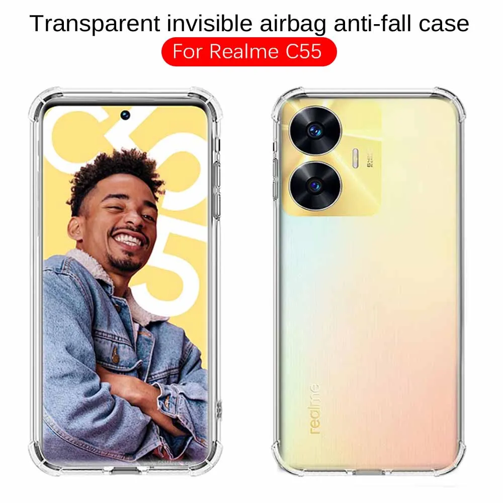 Realmi C55 Case Clear Soft TPU Phone Cover for Realme C55 C 55 55C 4G ...