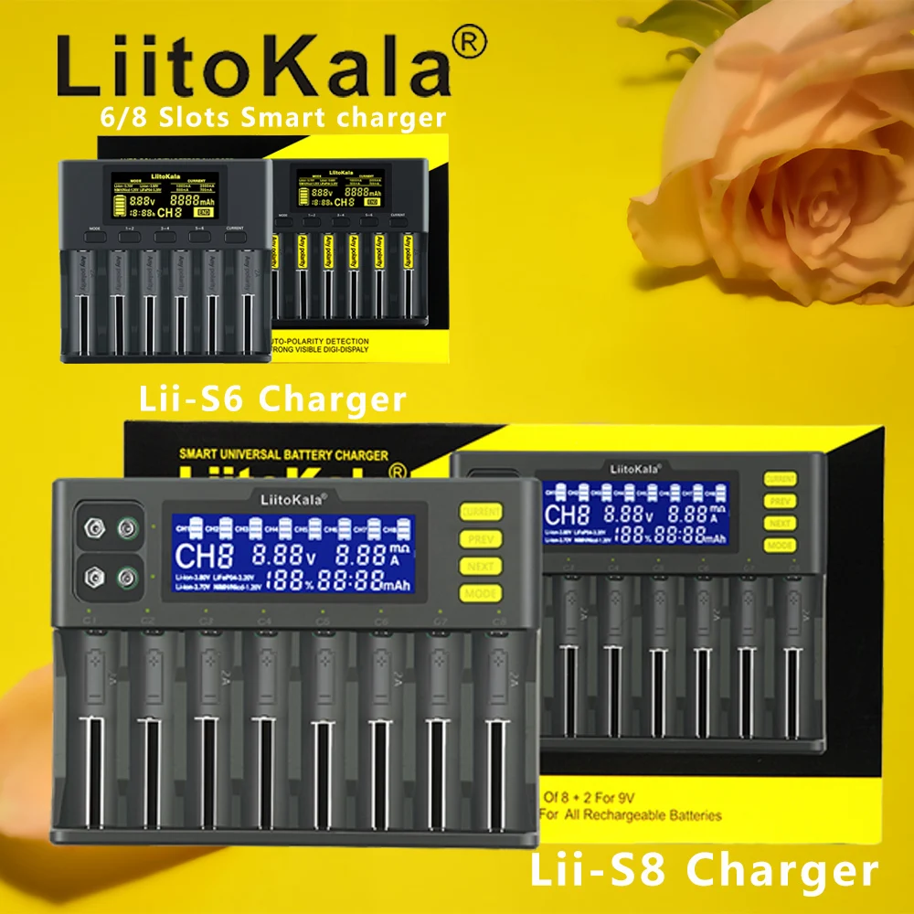 LiitoKala cargador de batería de litio, lii S8, lii S6, Lii PD4, Lii ...