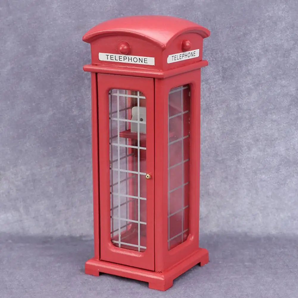 Useful-Dollhouse-Call-Box-Portable-Telephone-Booth-Model ...