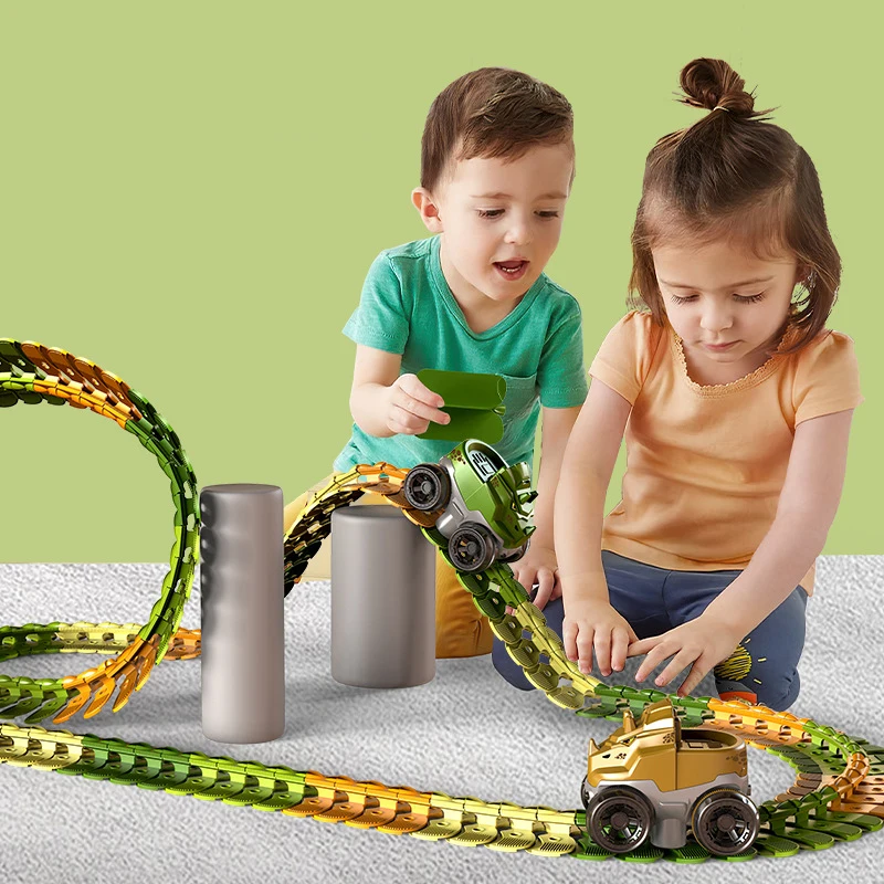 Electric-Dinosaur-Track-Toys-For-Boy-Antigravity-Flexible-Train-Track ...