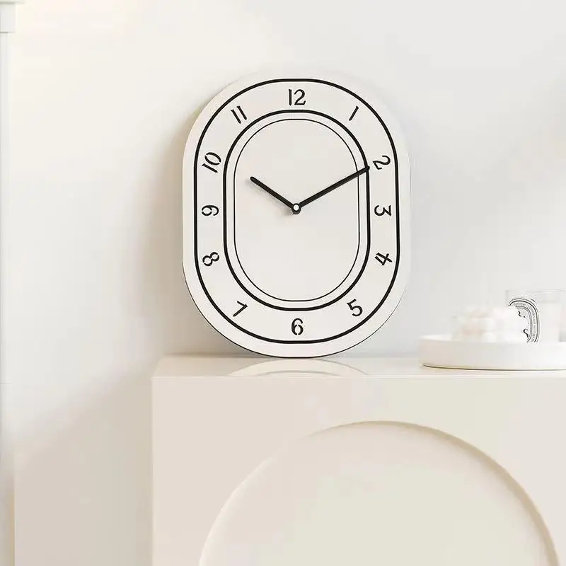 Creative-Minimalist-White-Wall-Clock-Fashionable-Korean-Acrylic-Art ...