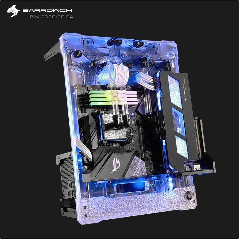 Barrowch pc gabineteゲーマーオープンタイプモジュラーdistroプレートボード + ケース水冷却modパネルFBCEICE ...