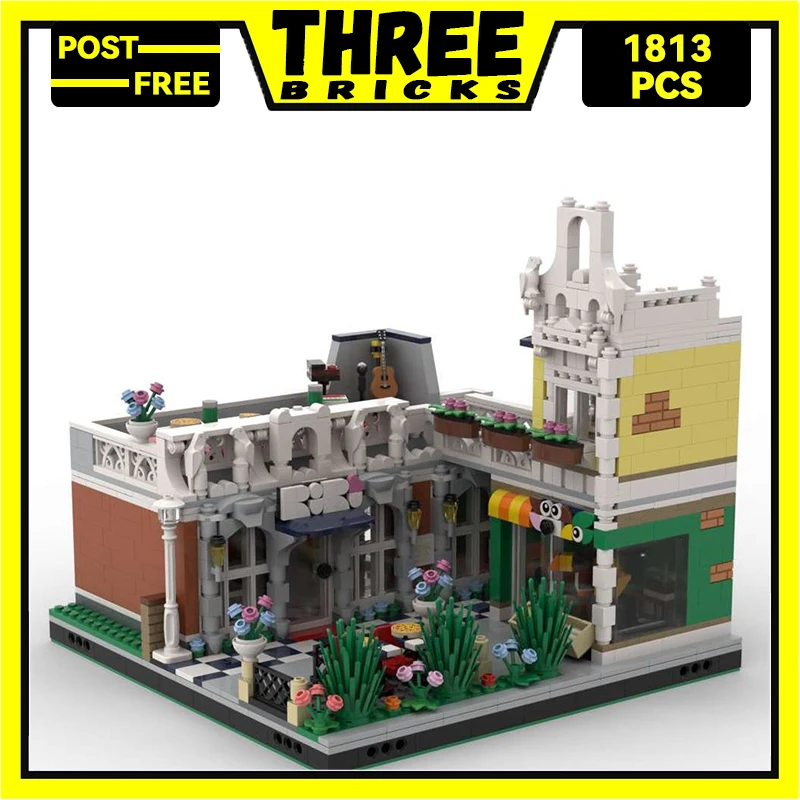ThreeBricks Moc Building Blocks Street View Model Pet Store And ...