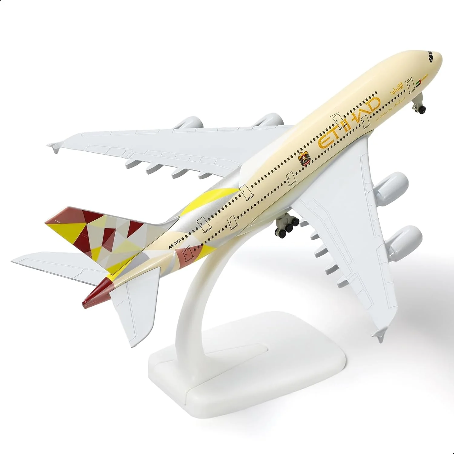 20CM etihad A380 Plane Model with Stand Metal Die-cast Airplane ...