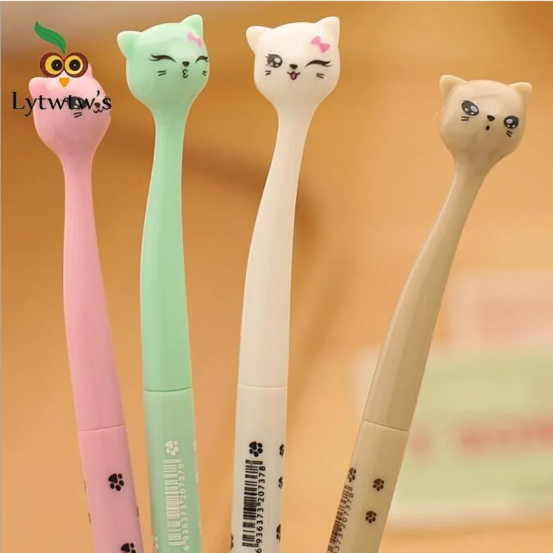 1 Pcs Lytwtw's Stationery Korean Cute Kawaii Cat Gel Pen Girl Kawaii ...