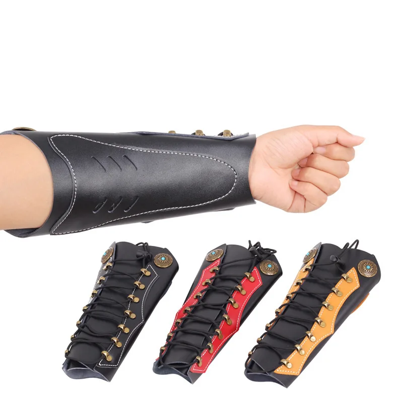 1PC-Cowhide-Archery-Arm-Guard-Protective-Gear-Leather-Archery-Arm-Guard ...