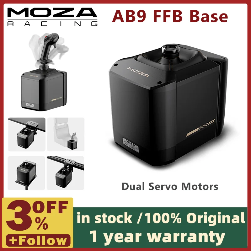 MOZA-AB9-FFB-Base-Dual-Servo-Motors-Peak-Torque-of-12Nm-Multiple ...