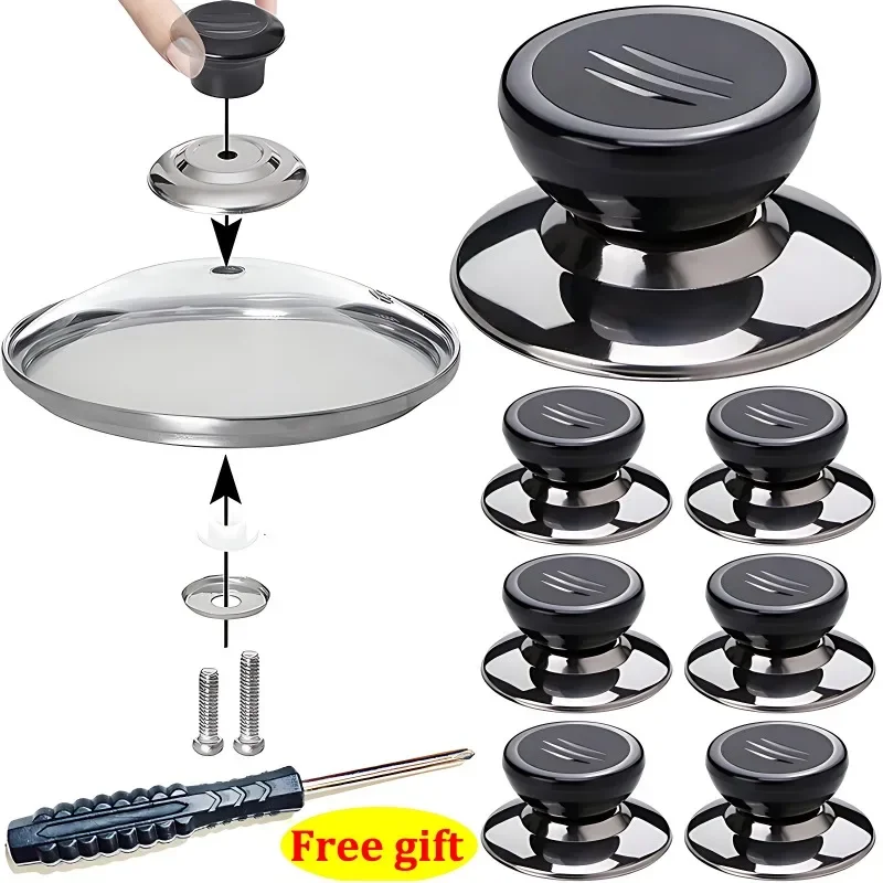 Kitchen Pot Lid Knobs Universal Pan Lid Holding Tops Replacement Lid ...