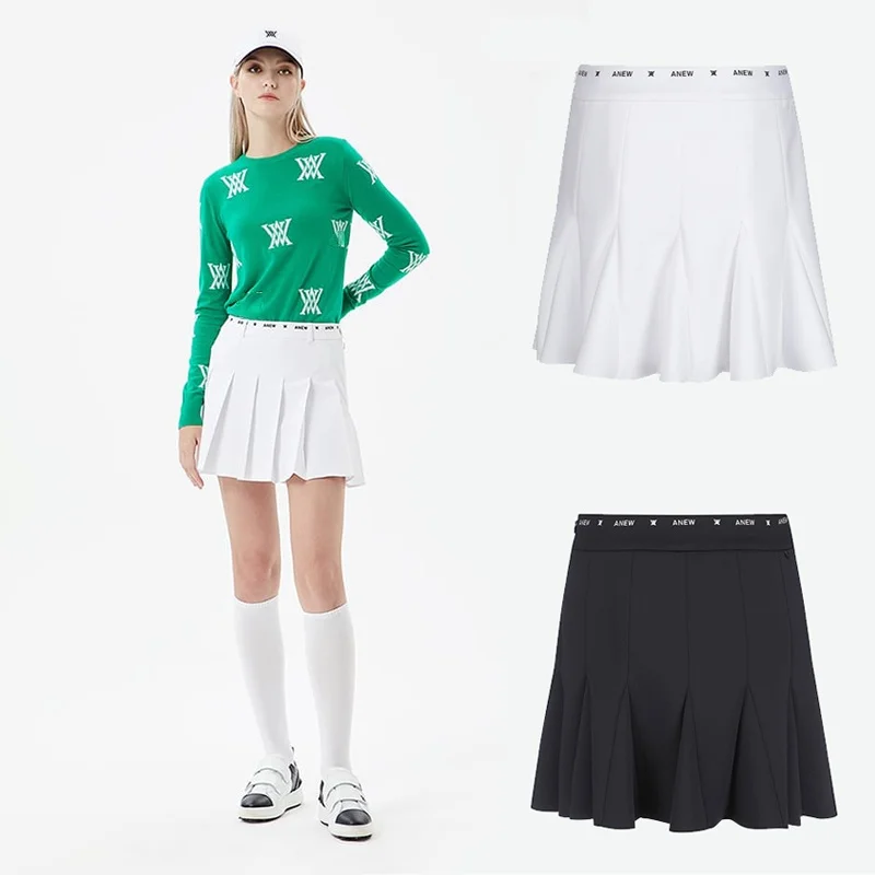 에어 레이어 노출 방지 피시테일 스커트 아웃도어 스포츠 테니스 패션 짧은 드레스 여성용, 한국 골프 의류 가을 겨울 ...