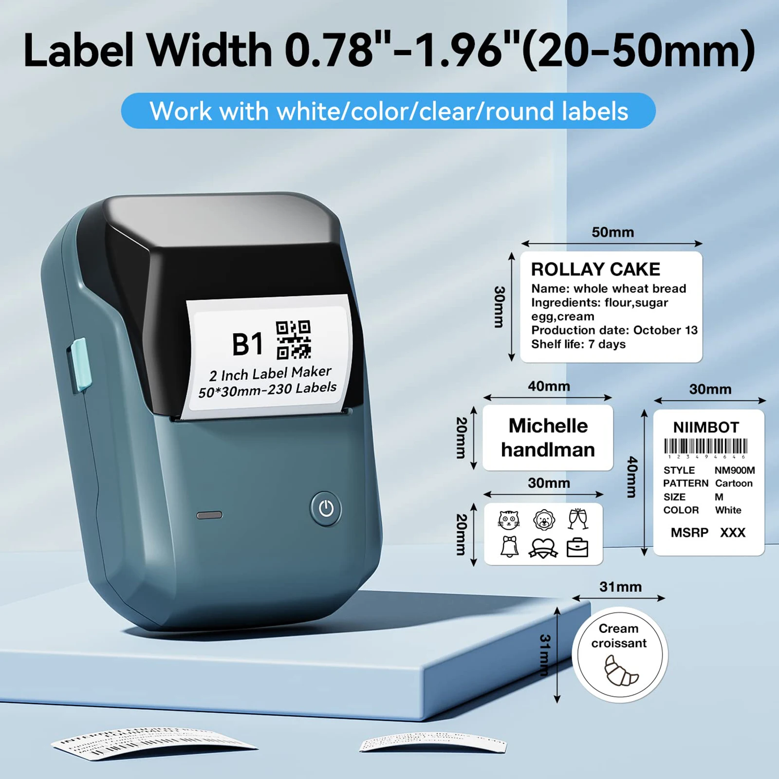 NIIMBOT-B1-Label-Printer-Portable-Bluetooth-Smart-Label-Inkless-Label ...