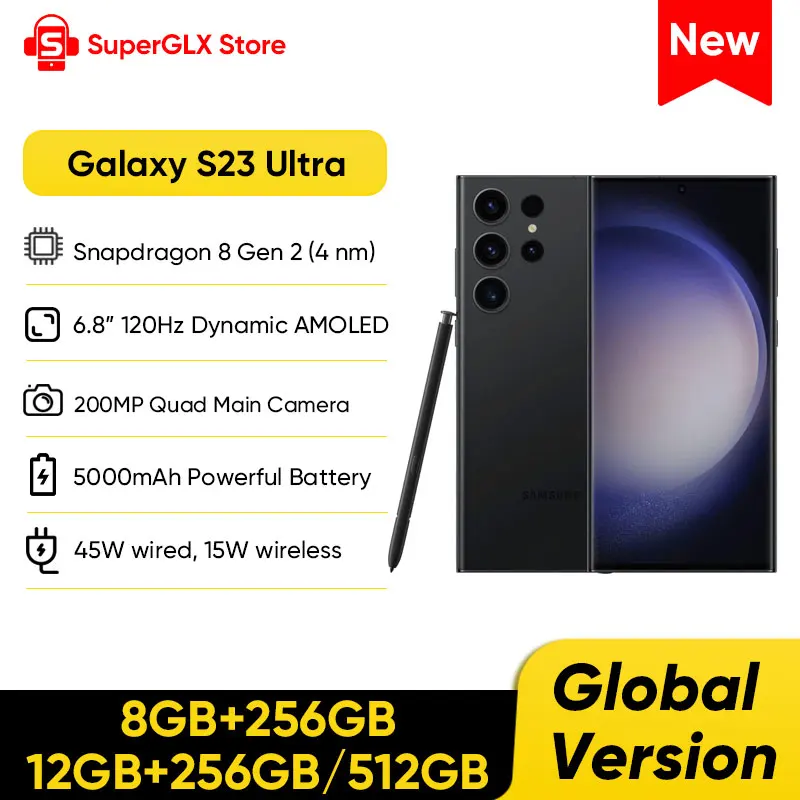 New Samsung Galaxy S23 Ultra 5G Smartphone Snapdragon 8 Gen 2 120Hz ...