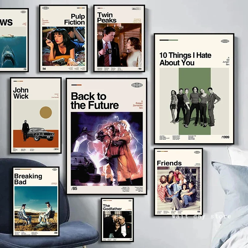 Classic Movie Breaking Bad Friends TV Show Back To The Future Pulp ...