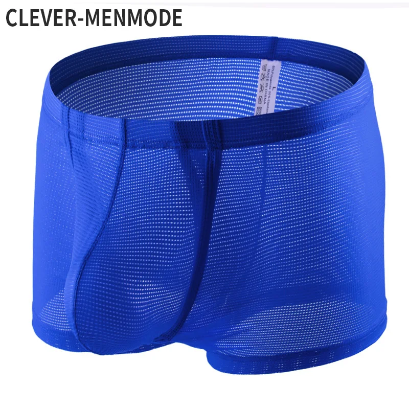 CLEVER-MENMODE-Mesh-Sexy-Underwear-Boxer-Men-Sheer-Trunks-Side-Open ...