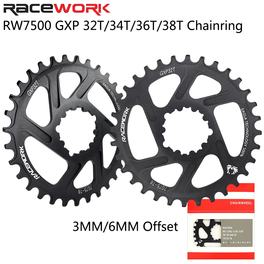 RACEWORK-Chainring-RW7500-32T-34T-36T-38T-GXP-Chainwheel-for-MTB-Bike ...