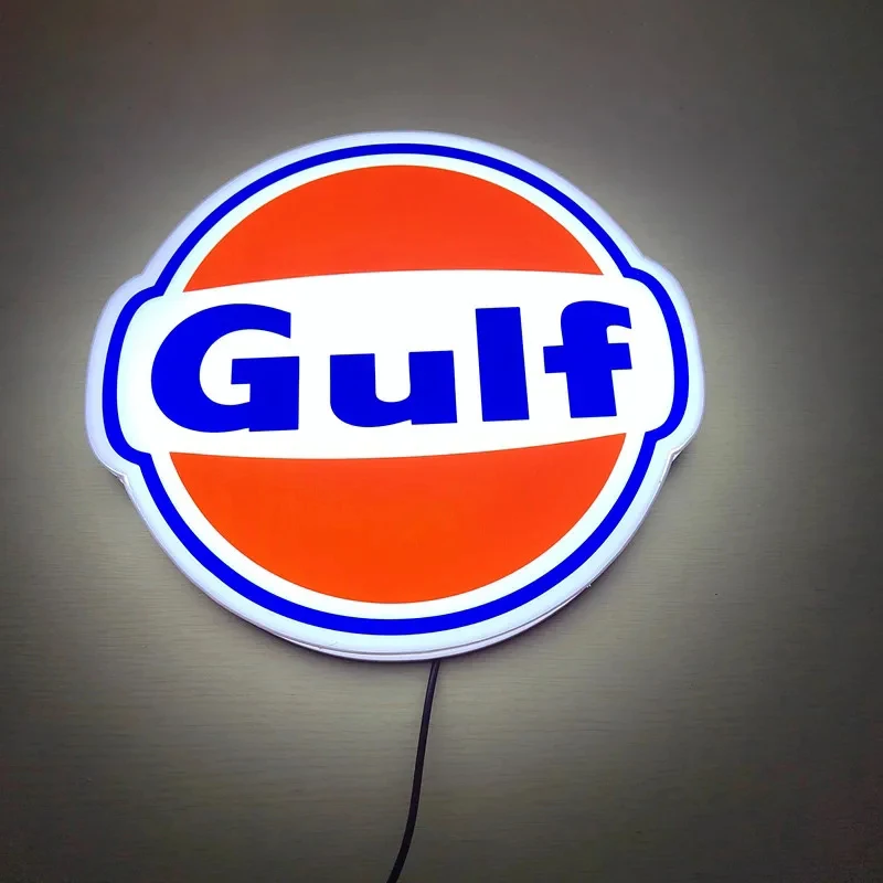 Custom-Business-Sign-Gulf-Gas-Logo-3D-Lightbox-Gulf-Oil-Gasoline-Petro ...