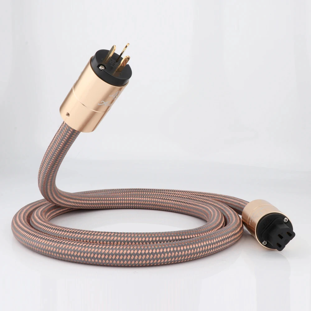 D510-HIFI-Audio-High-End-Copper-Power-Cord-CD-Amplifier-Power-Wire-Gold ...