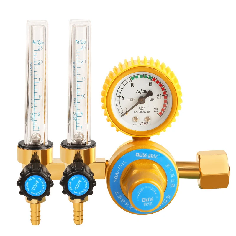 Argon Gas Flowmeter Regulator Shock-proof Pressure Reducer Gauge Single ...