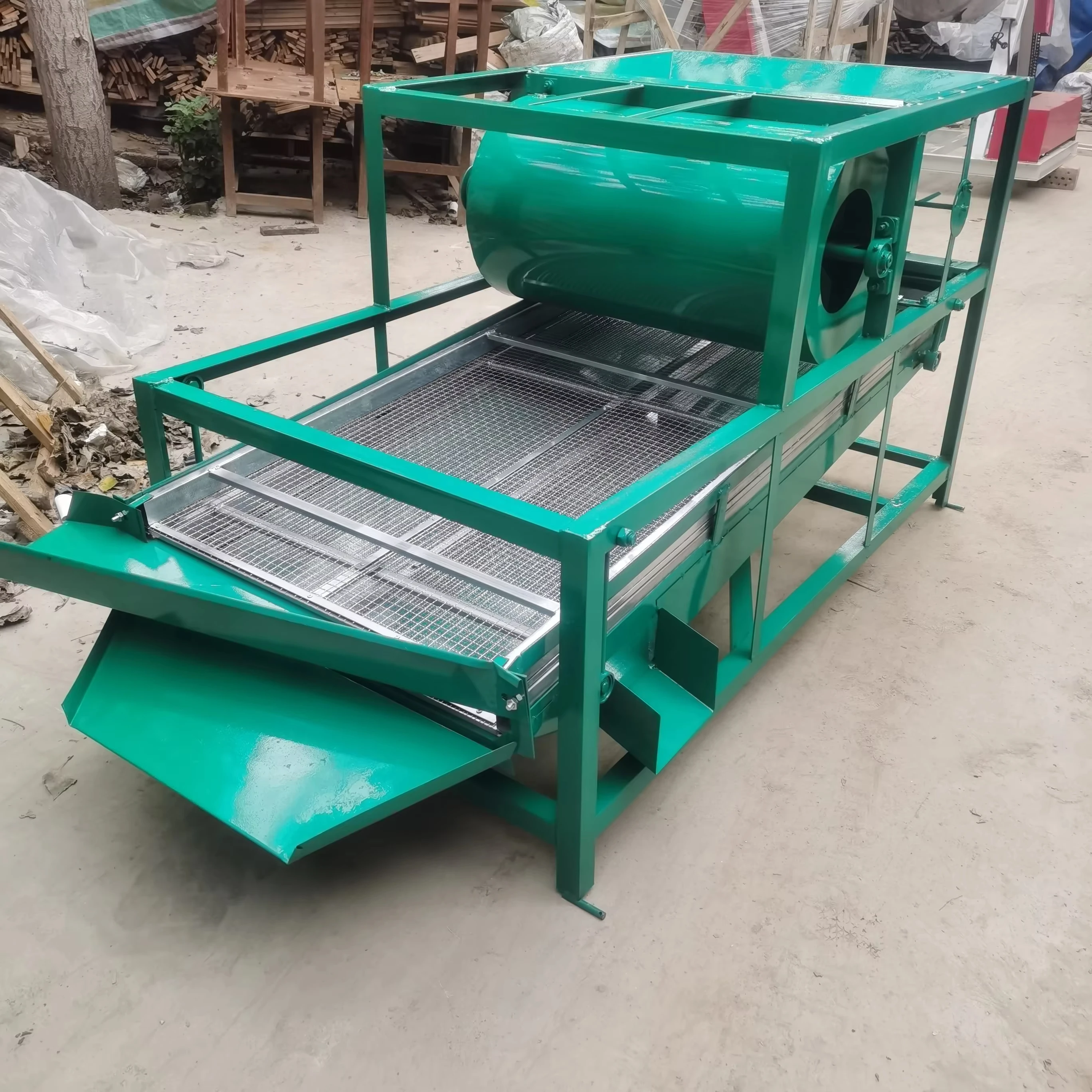 Corn Wheat Soybean Cleaner Machine Removes Impurities Grain Vibrating ...