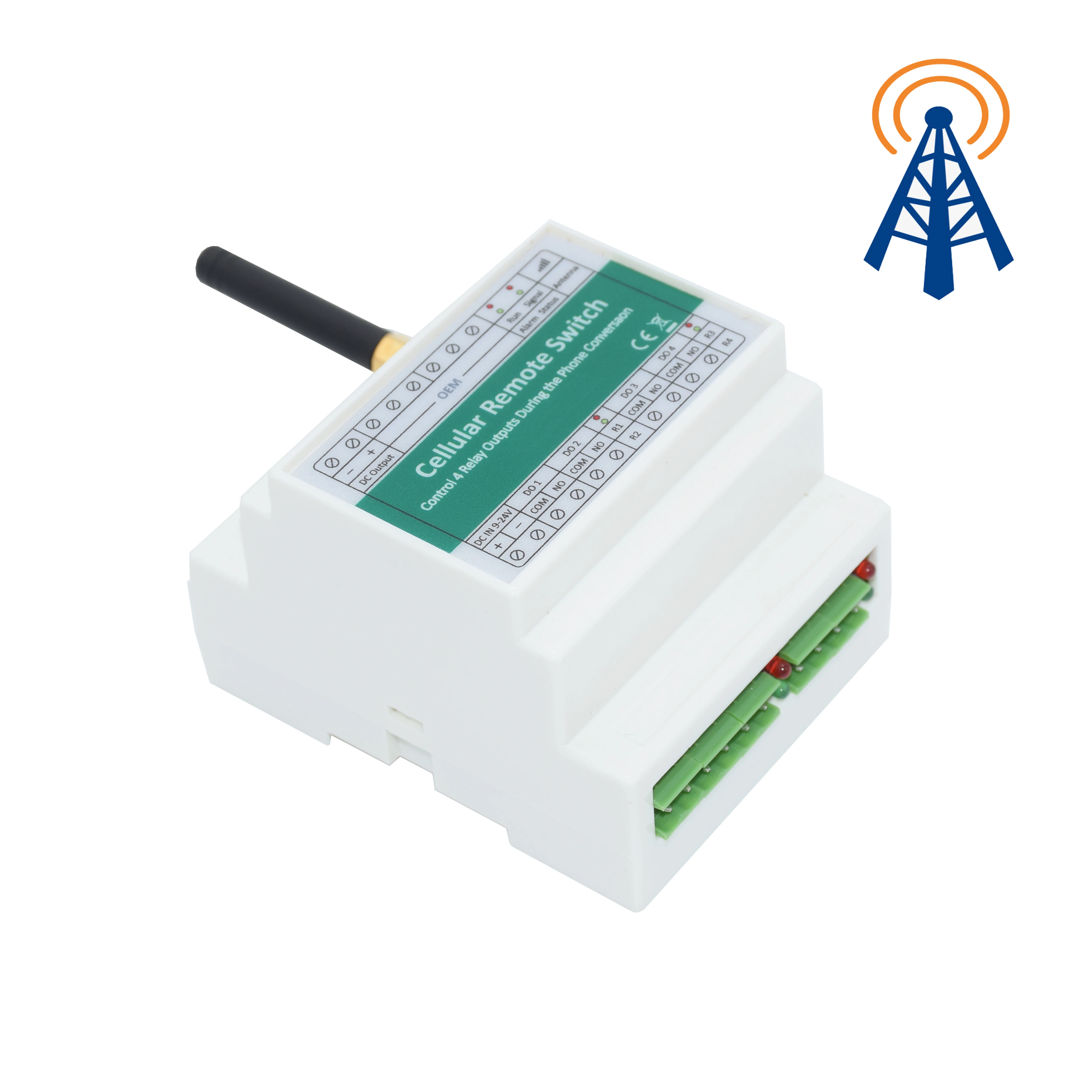 DIN-rail-GSM-SMS-Remote-Control-4-Channel-Relay-Output-Switch ...